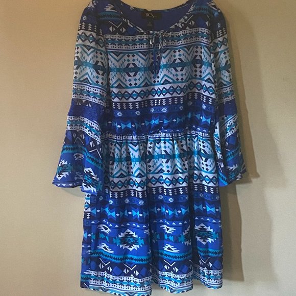 BCX | Dresses | Bcx Girl Blue Navajo Style Dress | Poshmark